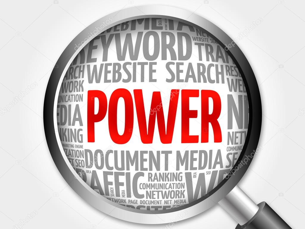 POWER word cloud with magnifying glass — Stock Photo © dizanna #102067434
