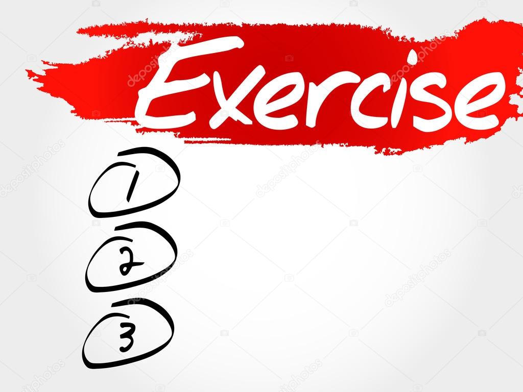 EXERCISE blank list, fitness Stock Vector Image by ©dizanna #102916068