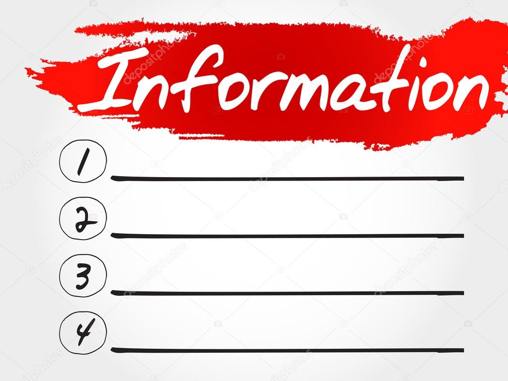 INFORMATION blank list Stock Vector Image by ©dizanna #103162112