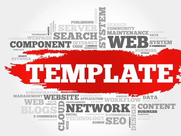 Template Word Cloud Collage Technology Business Concept Background ...