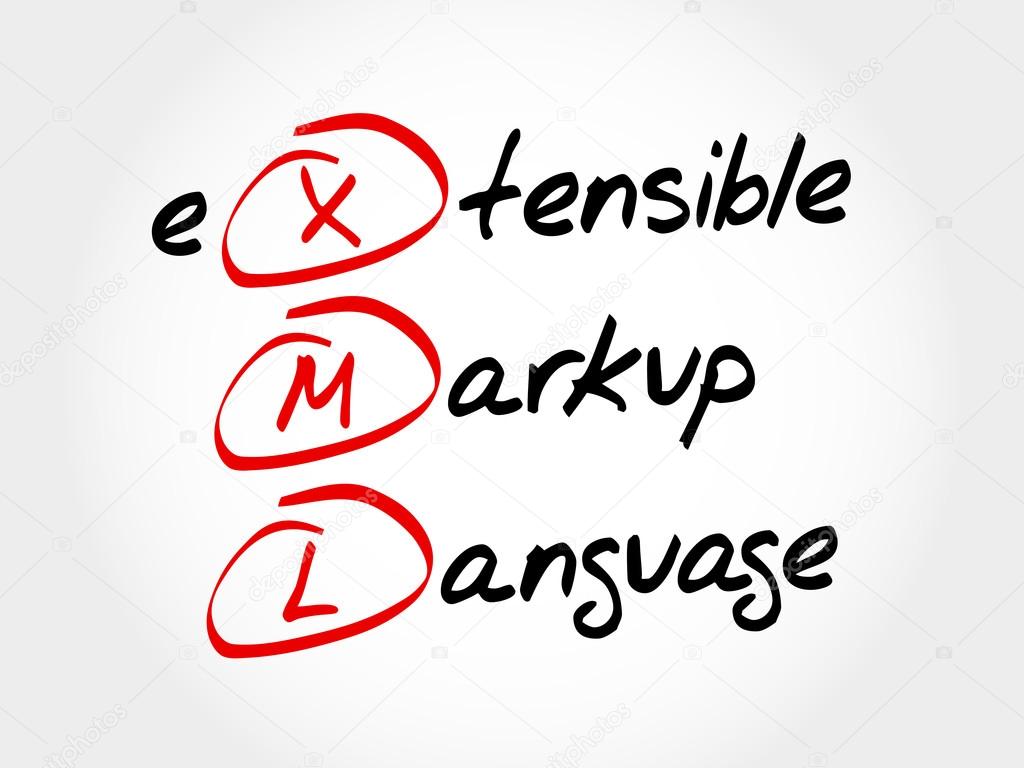 XML - eXtensible Markup Language Stock Vector by ©dizanna 106191458