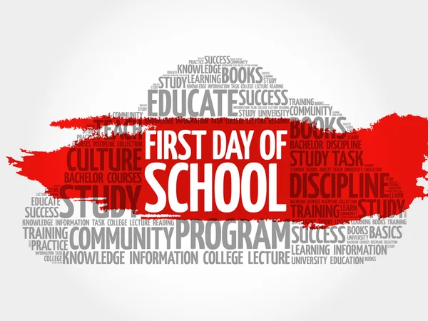 First day of school word cloud Stock Vector by ©dizanna 122853682