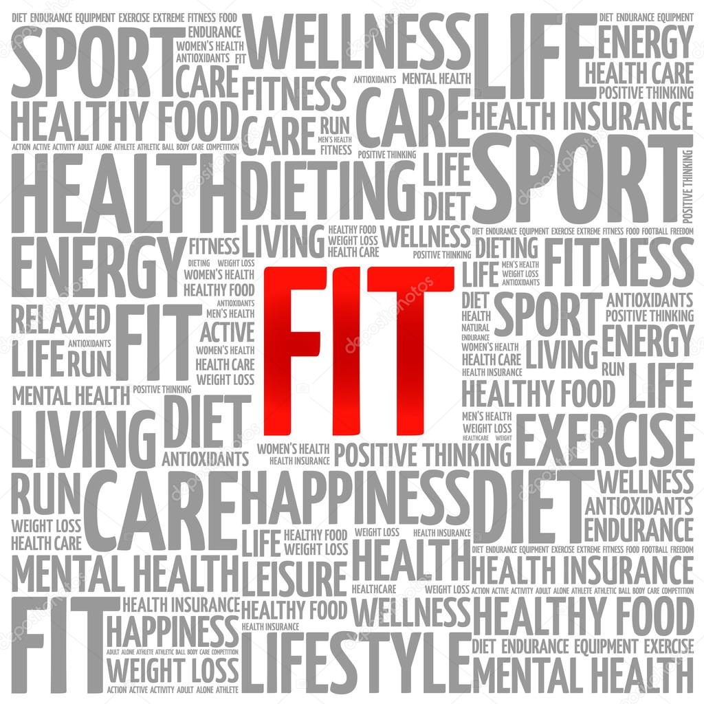 FIT word cloud background Stock Vector by ©dizanna 106950456