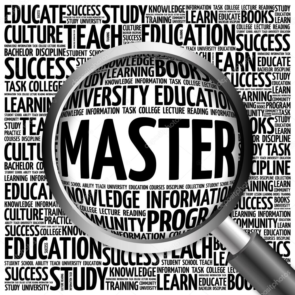 Master word cloud with magnifying glass Stock Photo by ©dizanna 110919426