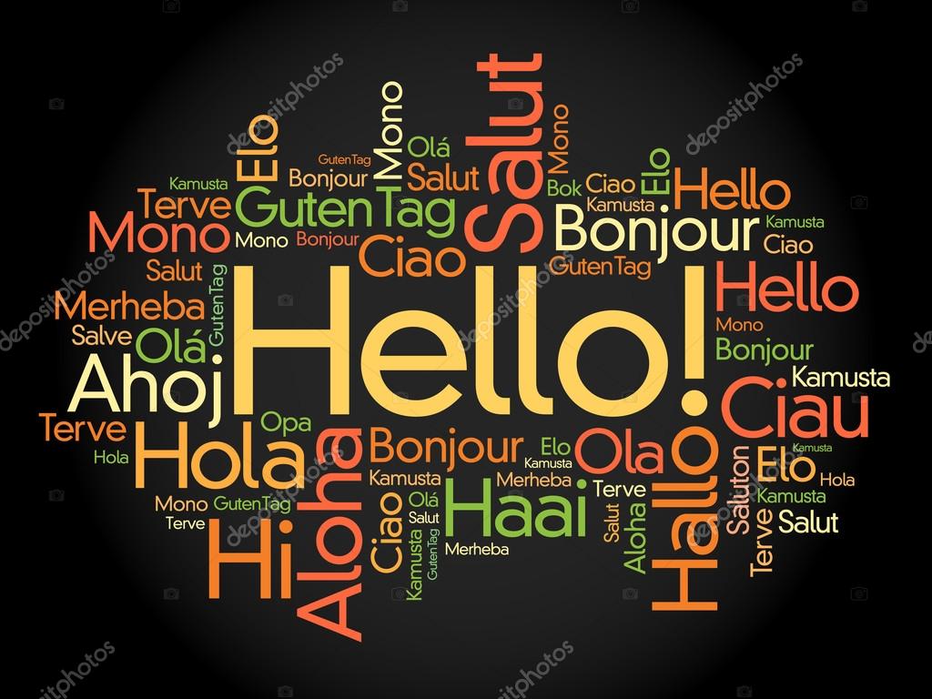 Hello word cloud in different languages Stock Vector Image by ©dizanna ...
