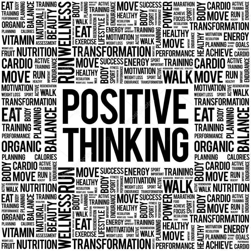 Positive thinking word cloud background Stock Vector by ©dizanna 112432450