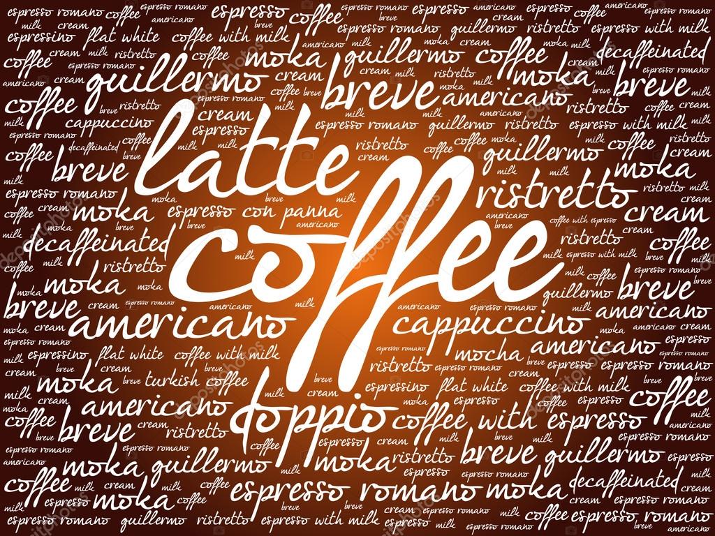 List of coffee drinks words cloud Stock Vector by ©dizanna 112432570