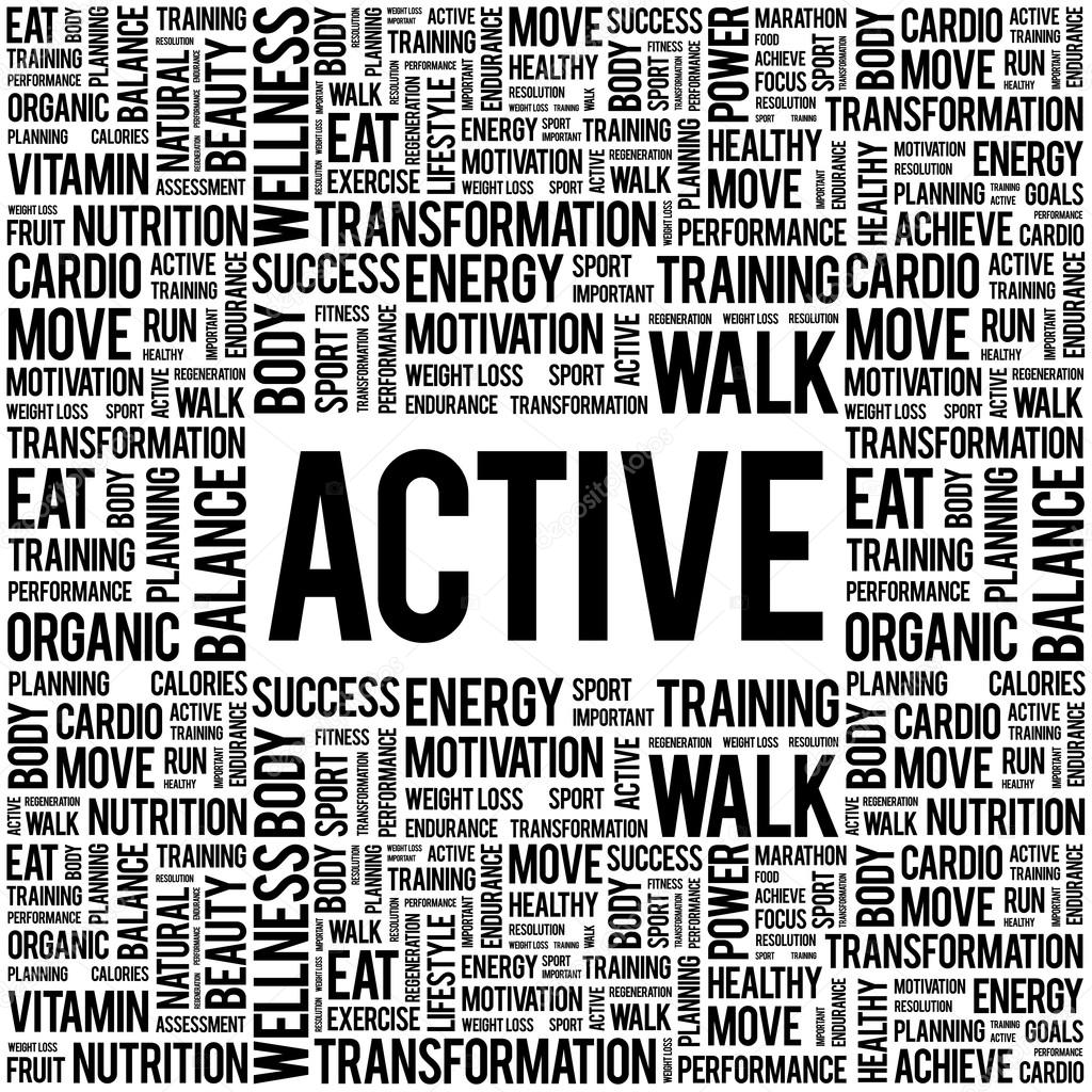 ACTIVE word cloud background Stock Vector by ©dizanna 112432728