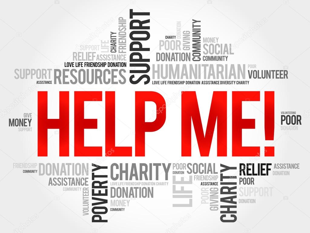 Help Me! word cloud Stock Vector Image by ©dizanna #112552354