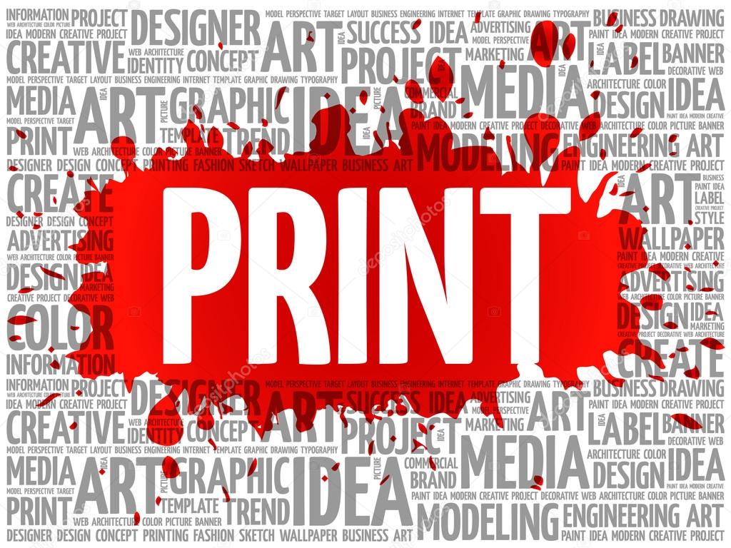 PRINT word cloud, creative concept Stock Vector by ©dizanna 116207424
