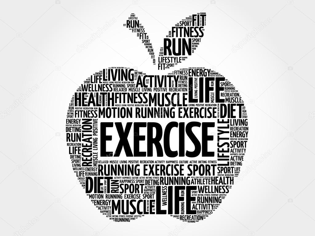 EXERCISE apple word cloud Stock Vector Image by ©dizanna #116946228