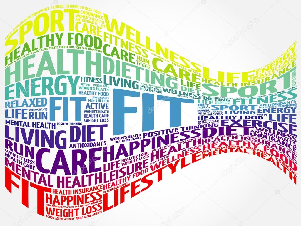 FIT word cloud background Stock Vector Image by ©dizanna #121045356