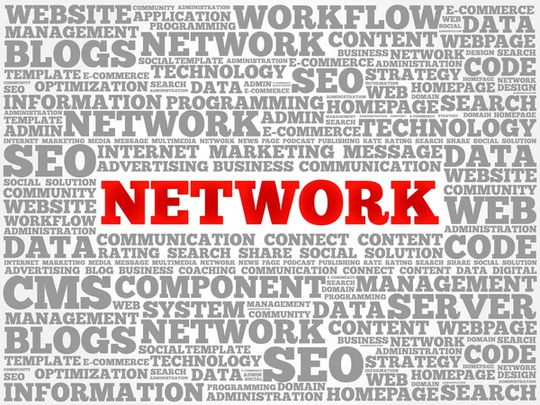 Network word cloud, technology concept Stock Vector by ©dizanna 151345152