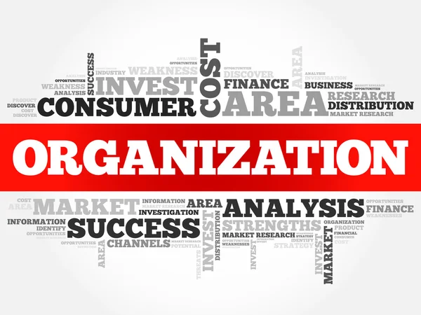 Organization Word Cloud Collage Business Concept Background Stock