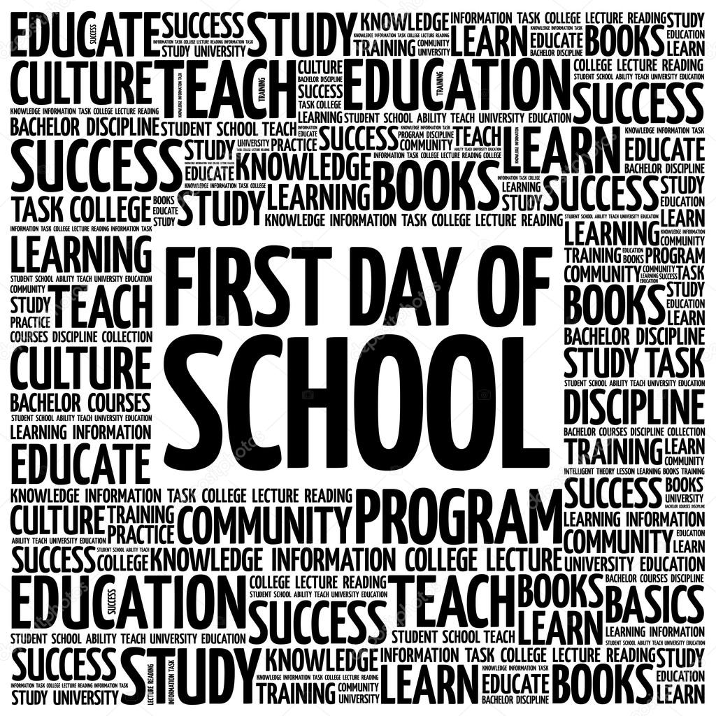First day of school word cloud Stock Vector by ©dizanna 122853682