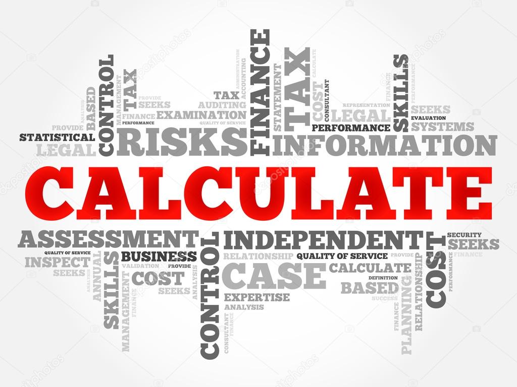 CALCULATE word cloud Stock Vector Image by ©dizanna #122856792