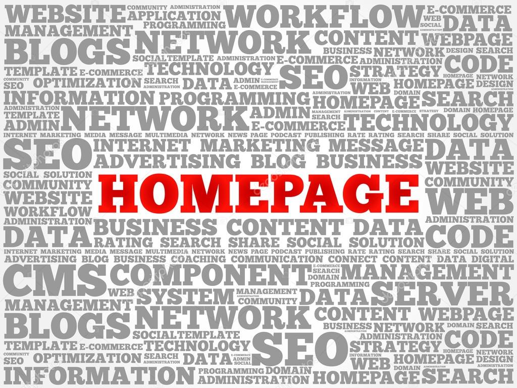 Homepage word cloud Stock Vector Image by ©dizanna #122857374