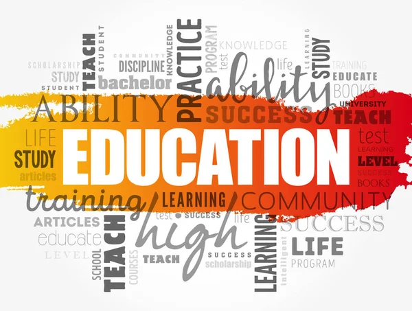 Educate Word Cloud Collage Marker Education Concept Background Stock ...