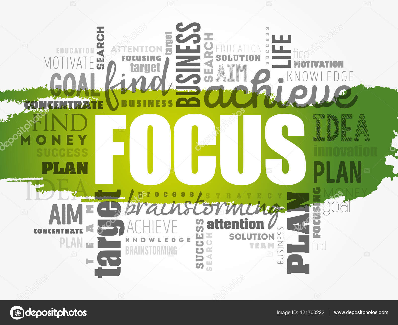 Focus Word Cloud Collage Business Concept Background Stock Vector Image ...