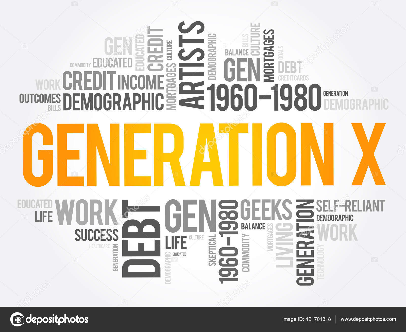 Generation Word Cloud Concept Collage Background Stock Vector Image by ...