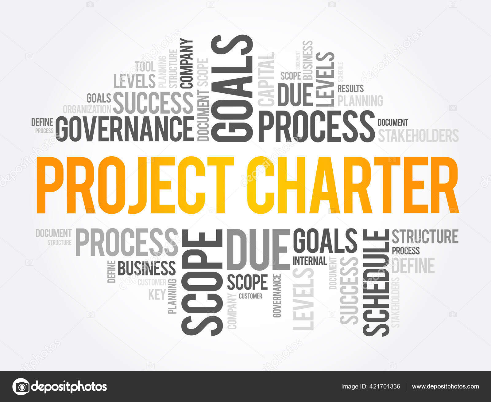 Project Charter Word Cloud Collage Business Terms Method Process Leads ...