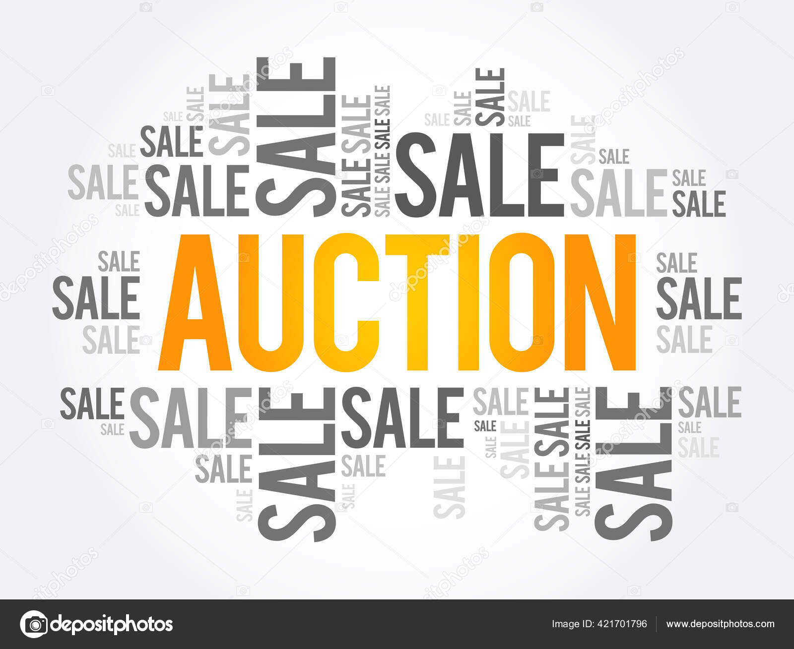 Auction Words Cloud Business Concept Background Stock Vector Image by ...
