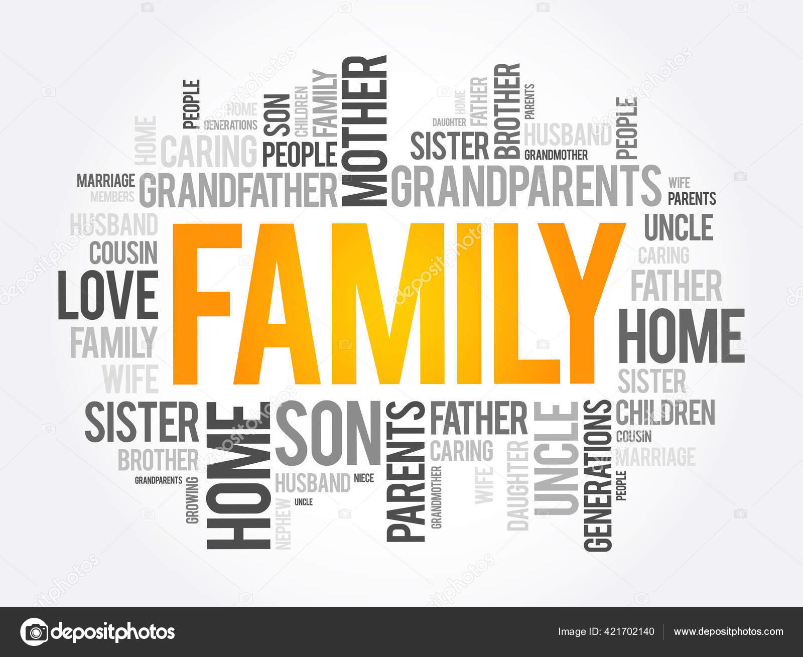 Collage Nuage Mots Famille Contexte Concept Social Vecteur par ©dizanna ...