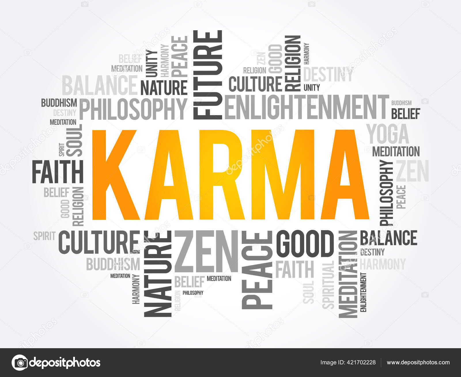 Karma Word Cloud Collage Religion Concept Background Stock Vector Image ...
