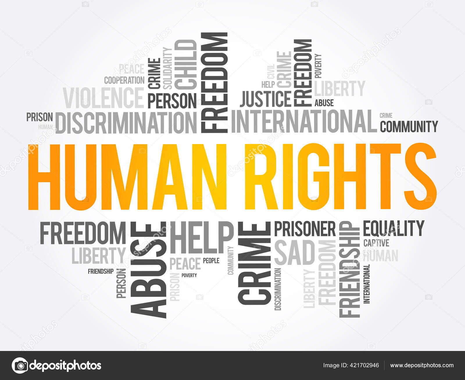 Human Rights Word Cloud Collage Social Concept Background Stock Vector ...