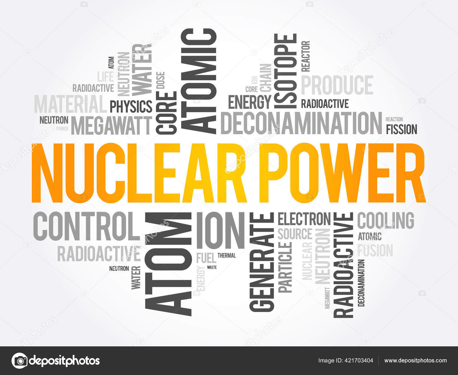 Nuclear Power Word Cloud Collage Concept Background Stock Vector by ...