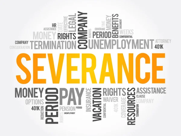Severance Package Word Cloud Collage Social Concept Background Stock ...