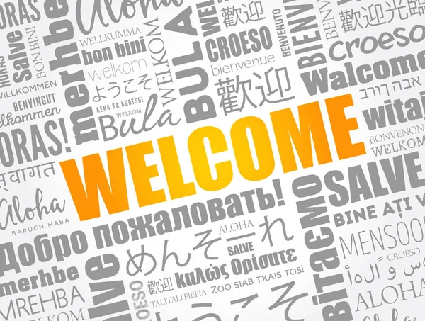 WELCOME word cloud in different languages Stock Vector by ©dizanna ...