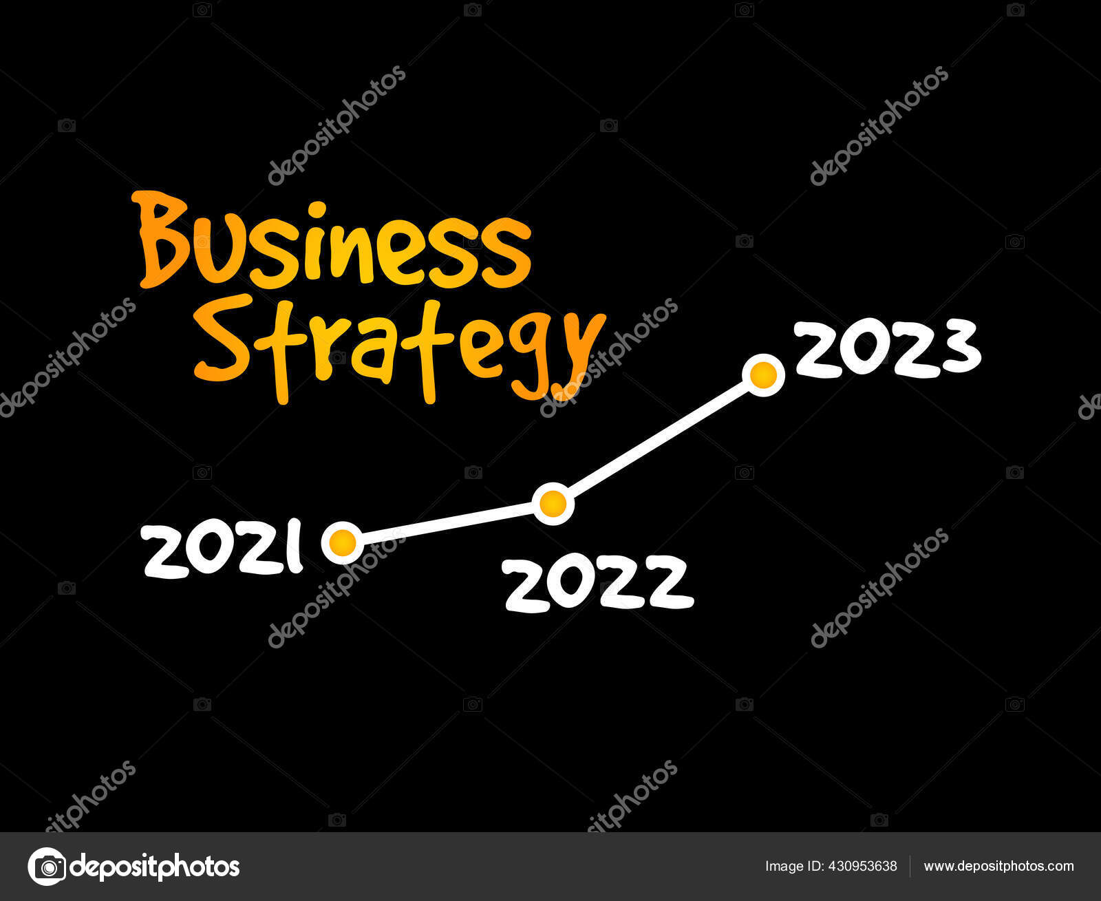 2021 2022 2023 Years Timeline Business Strategy Concept Background ...