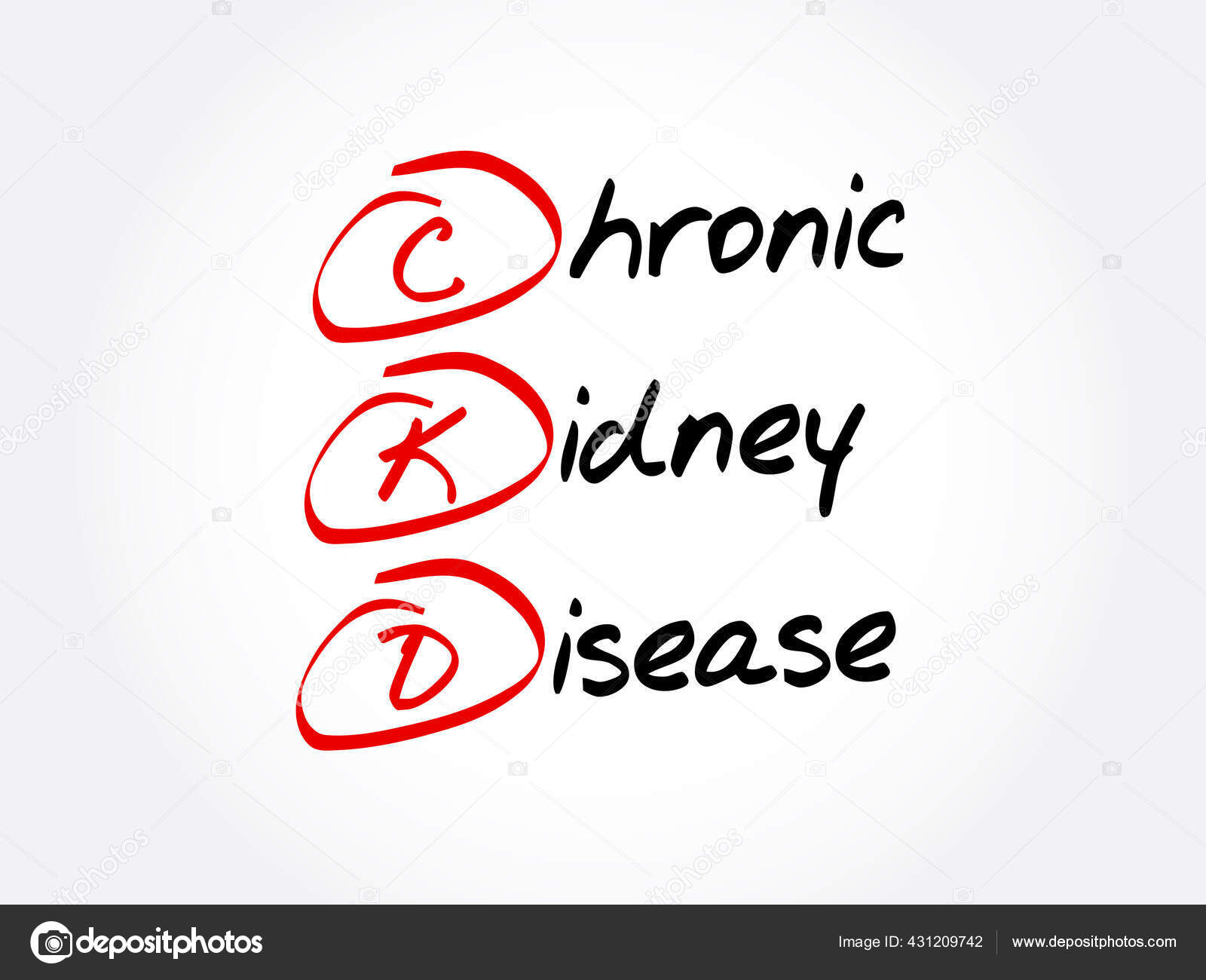 Ckd Chronic Kidney Disease Acronym Medical Concept Background Stock ...