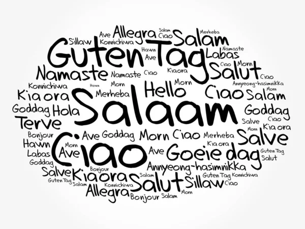 Salaam Hello Greeting Persian Farsi Word Cloud Different Languages ...