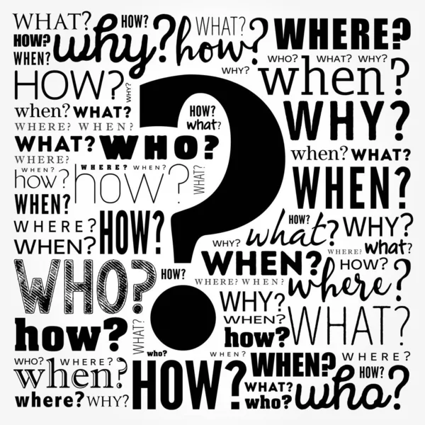 Question Mark Questions Whose Answers Considered Basic Information Gathering Problem Stock ...