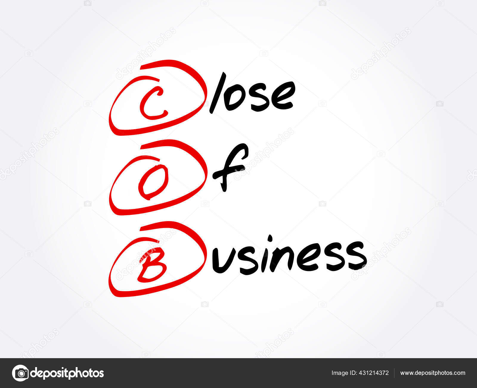 Cob Close Business Acronym Concept Background Stock Vector Image by ...