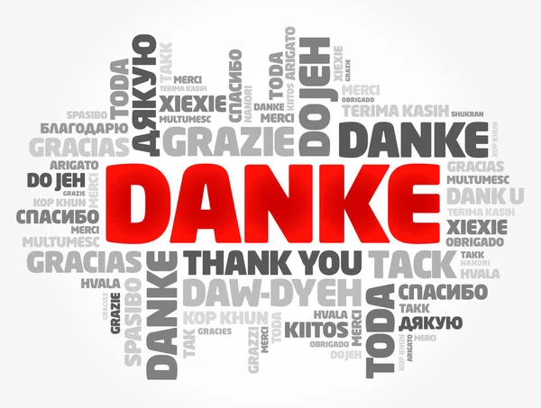Danke Thank You German Word Cloud Background Different Languages Stock ...