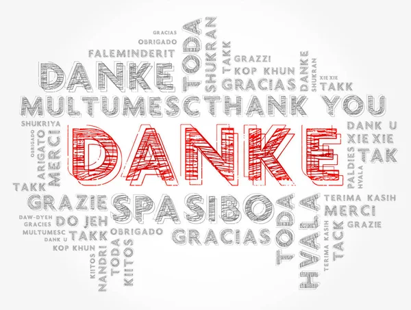 Danke Thank You German Word Cloud Background Different Languages Stock ...