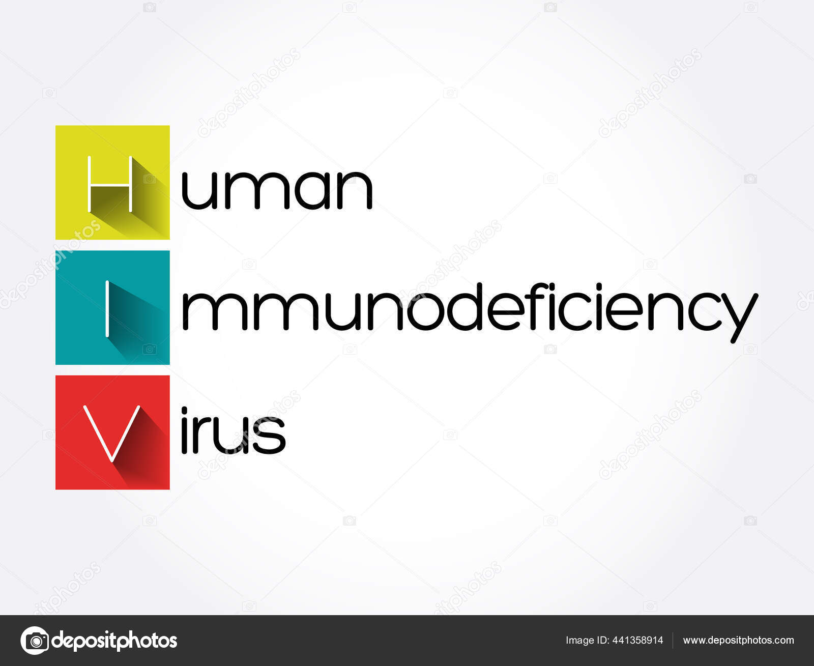 Hiv Human Immunodeficiency Virus Acronym Health Concept Background ...