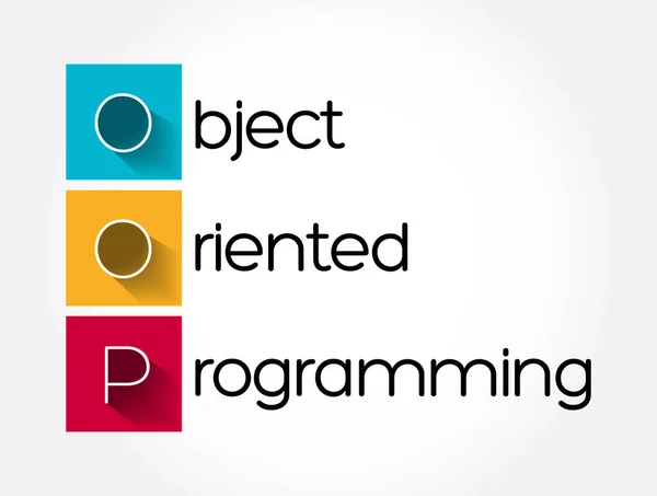 Oop Object Oriented Programming Acronym Technology Concept Background ...