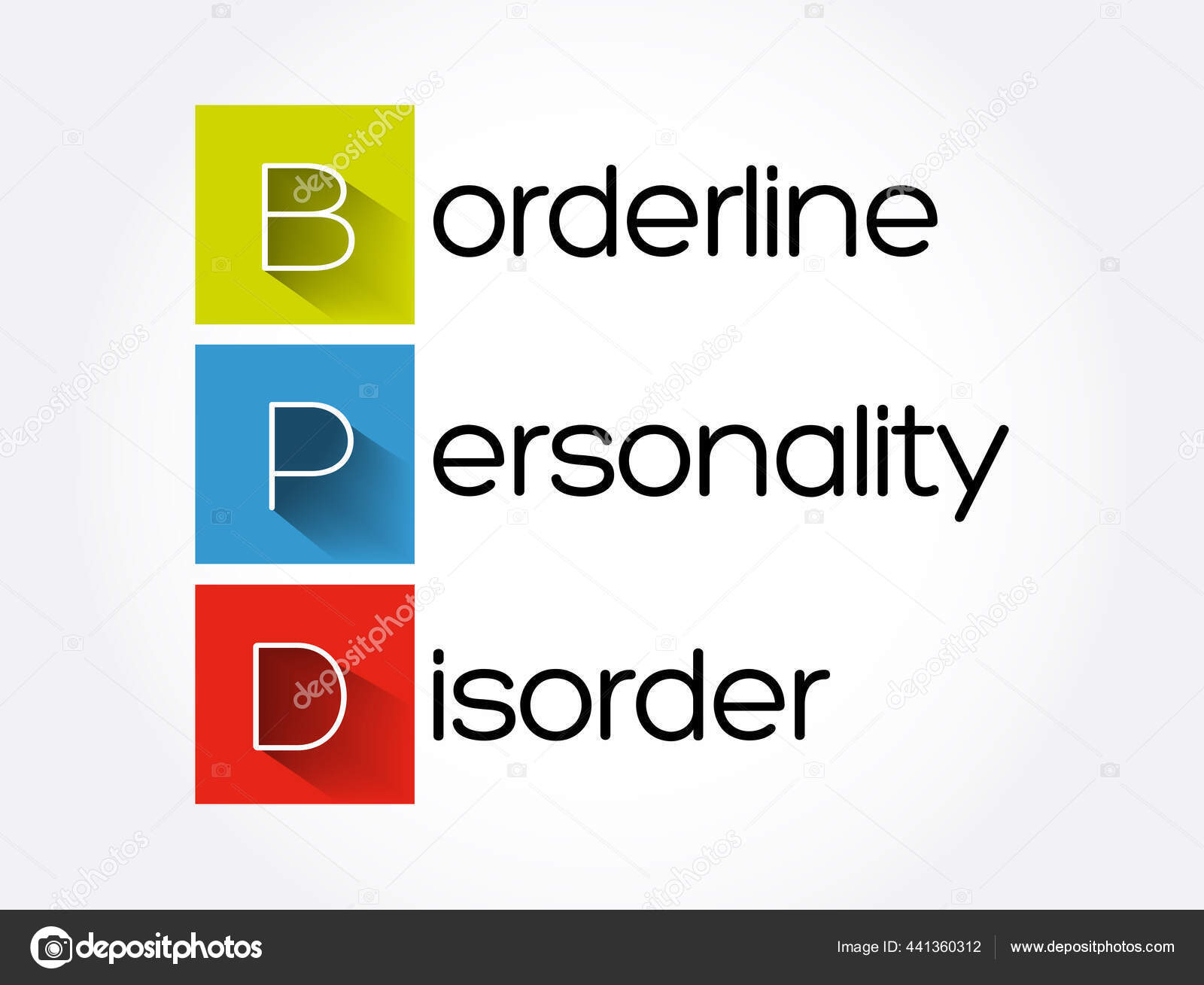 Bpd Borderline Personality Disorder Acronym Medical Concept Background ...