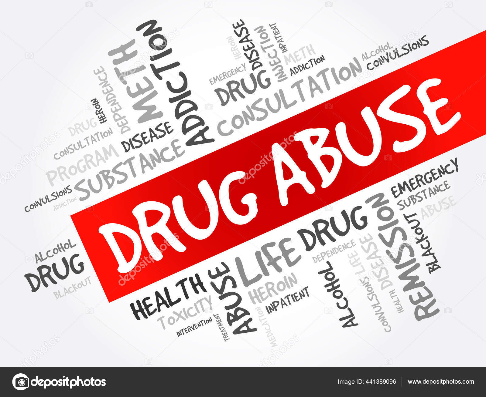 Drug Abuse Word Cloud Collage Health Concept Background Stock Vector by ...