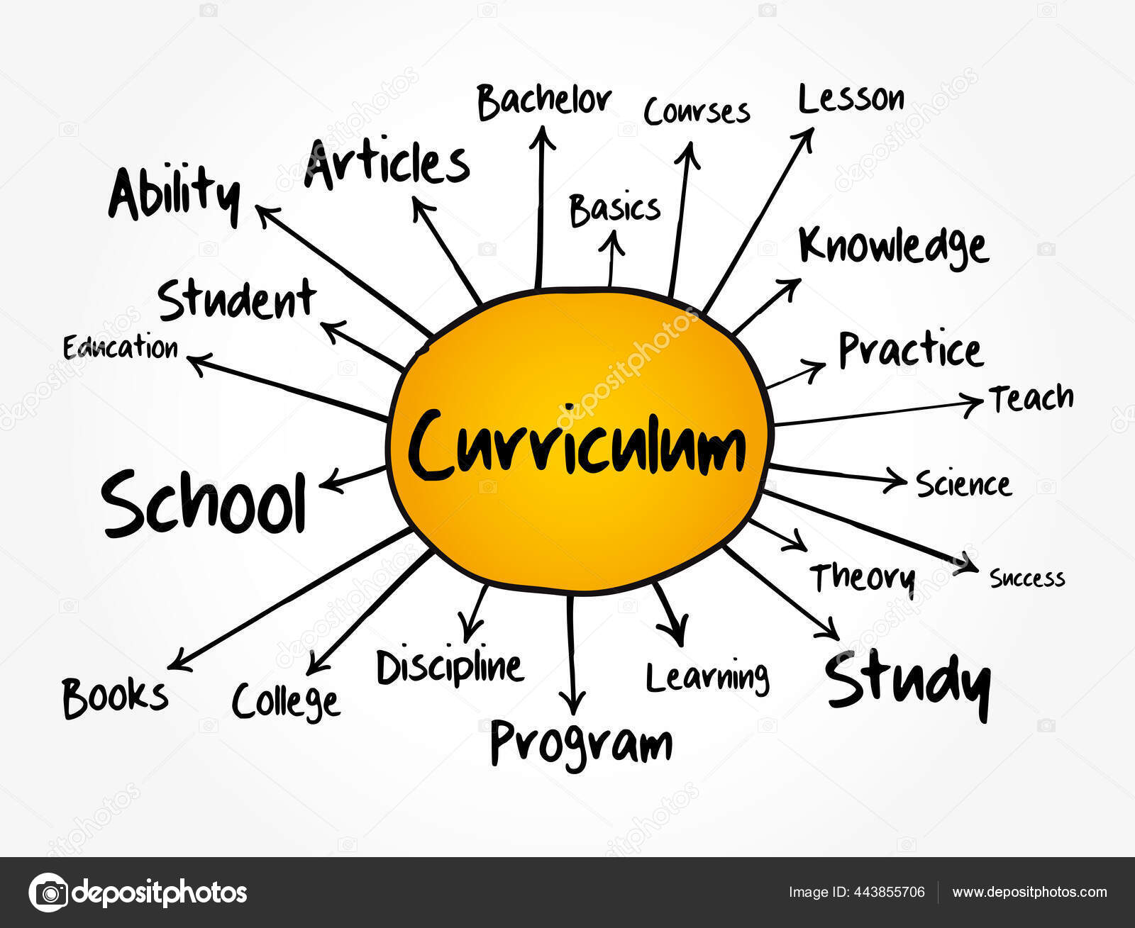 Curriculum Mind Map Flowchart Onderwijsconcept Voor Presentaties ...