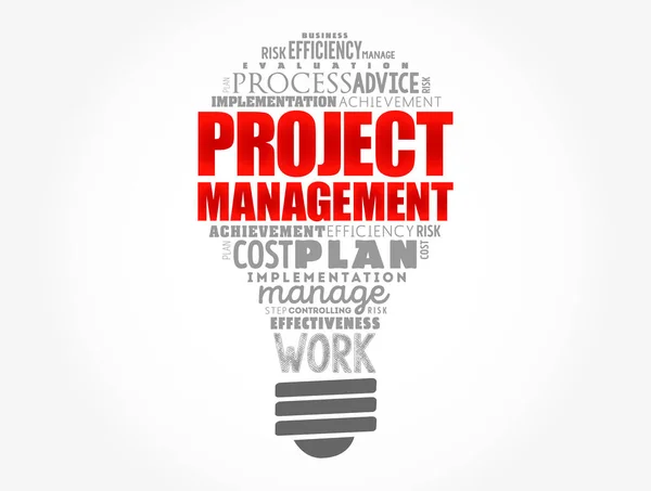 Project Management Word Cloud Collage Business Concept Background Stock ...