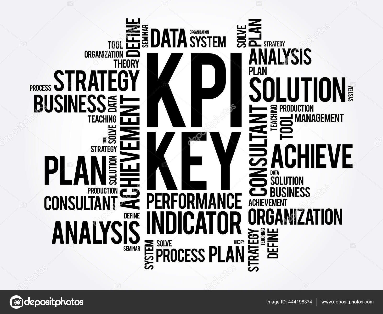 Kpi Key Performance Indicator Word Cloud Business Concept Background