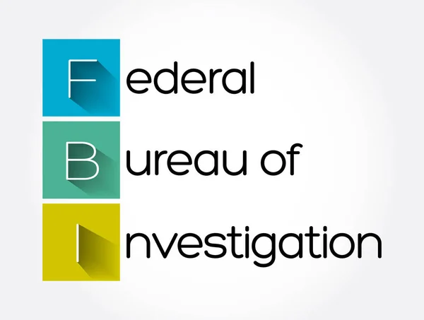 Fbi Federal Bureau Investigation Acronym Concept Background Stock ...