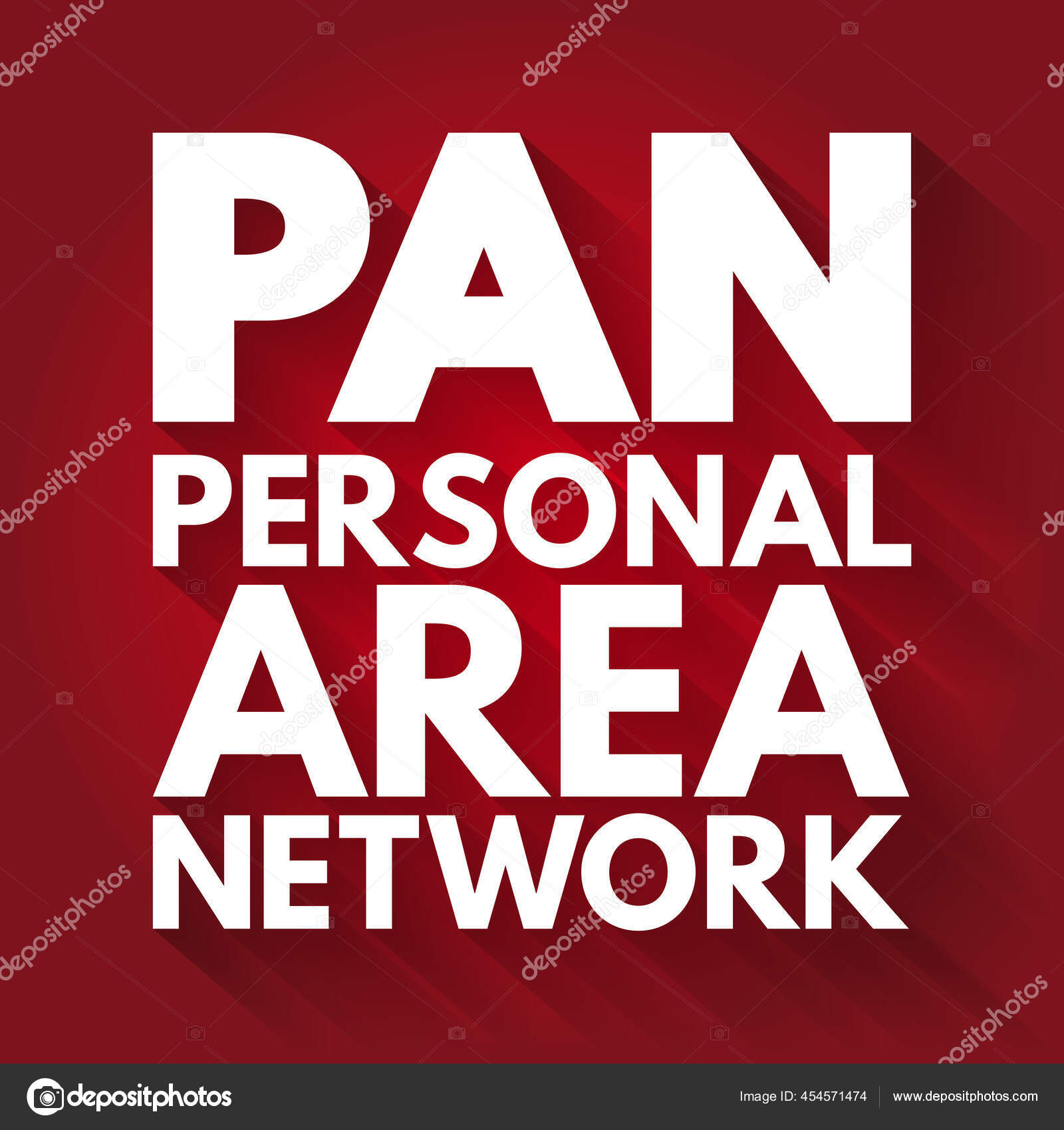 Pan Personal Area Network Acronym Technology Concept Background Stock ...