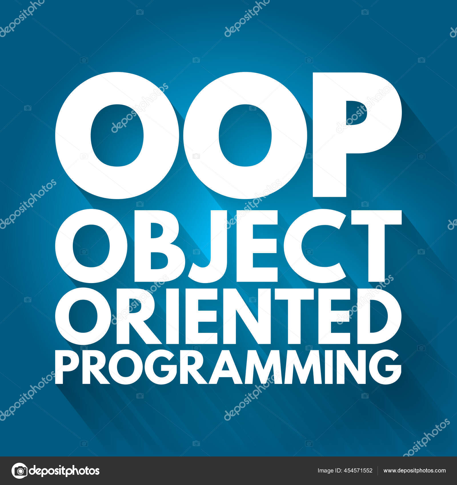 Oop Object Oriented Programming Acronym Technology Concept Background ...