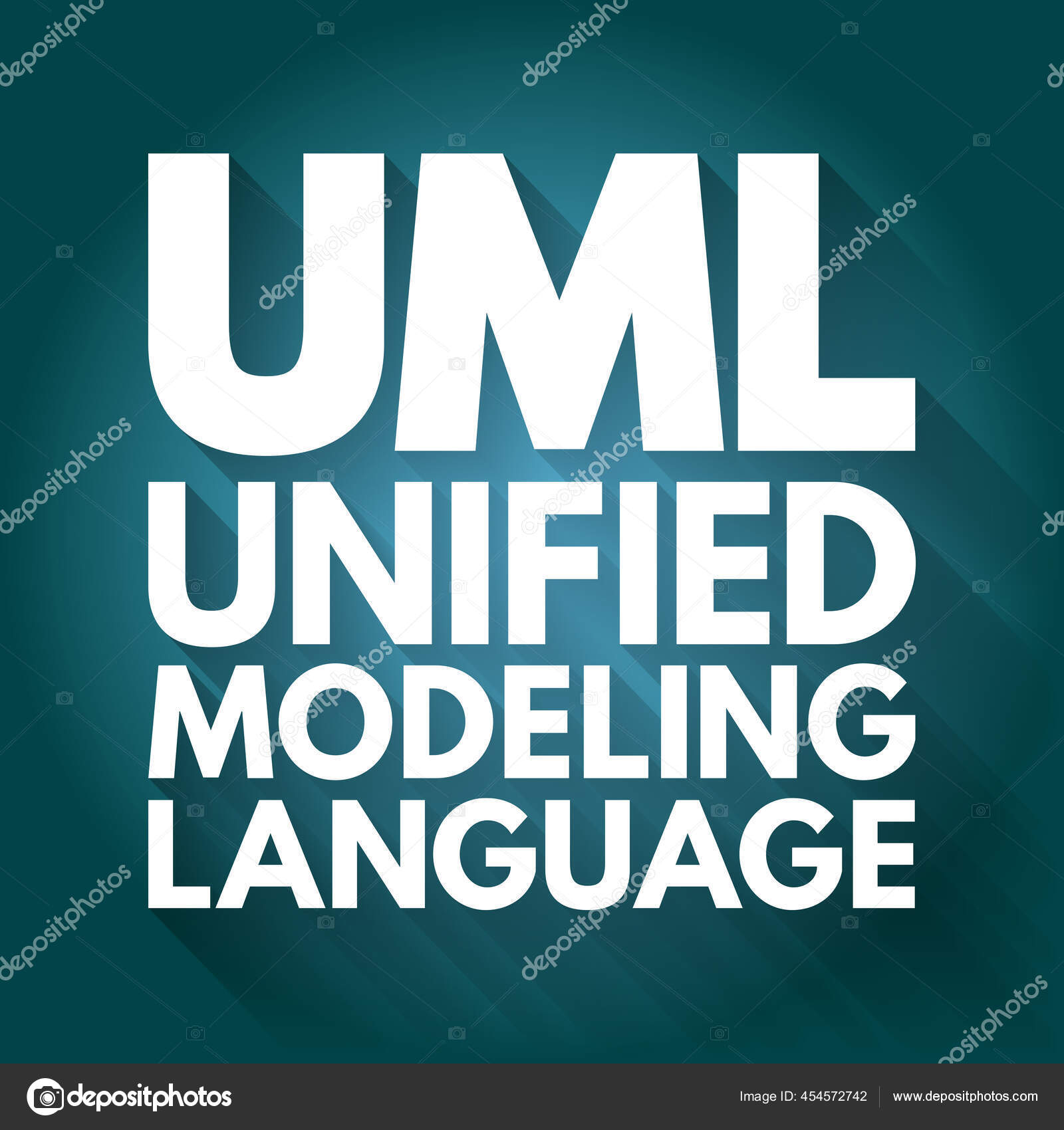 Uml Unified Modeling Language Acronyme Technologie Concept Background ...